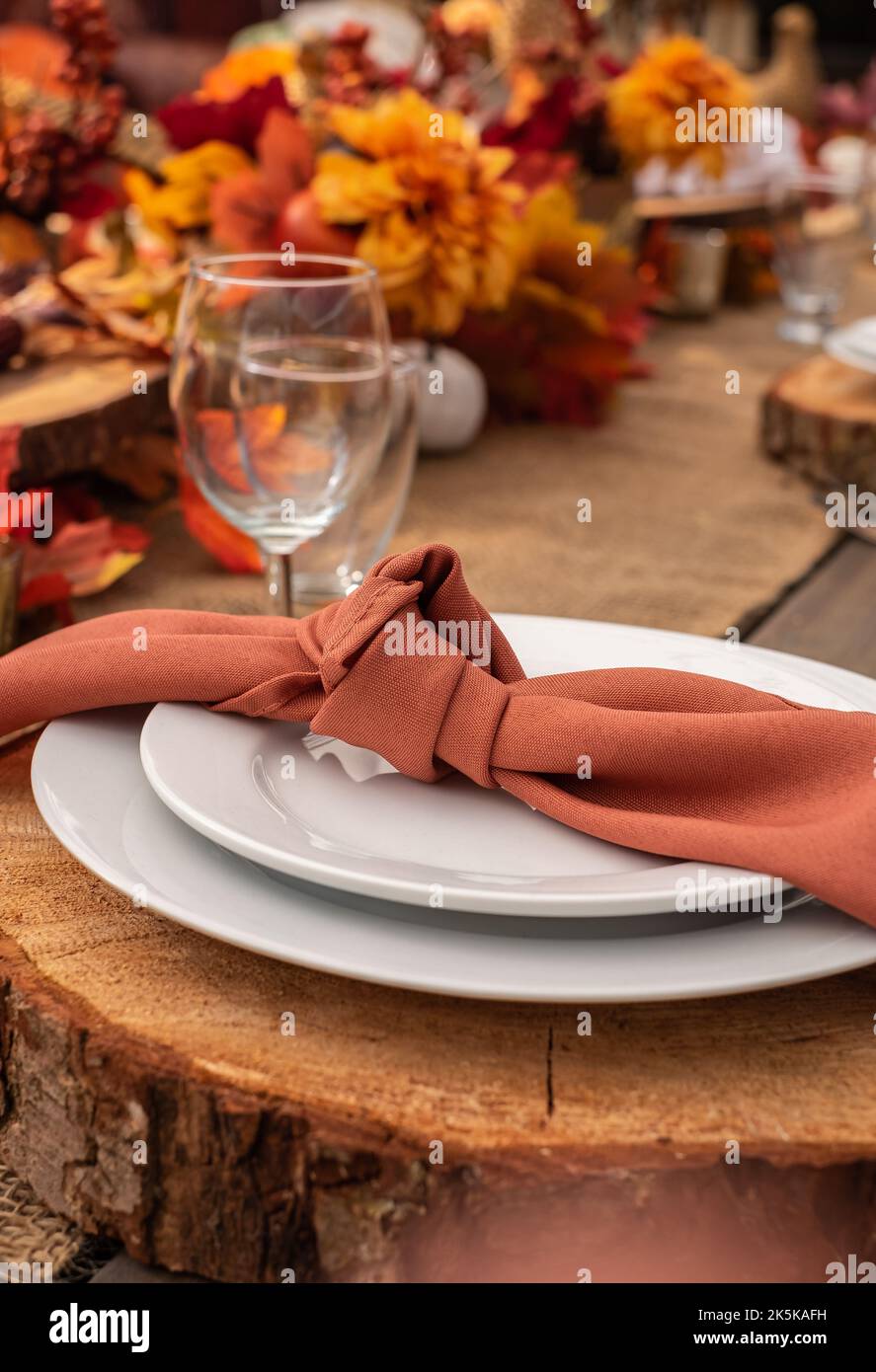 Traditional thanksgiving celebration pumpkins sunlight romantic rustic ...
