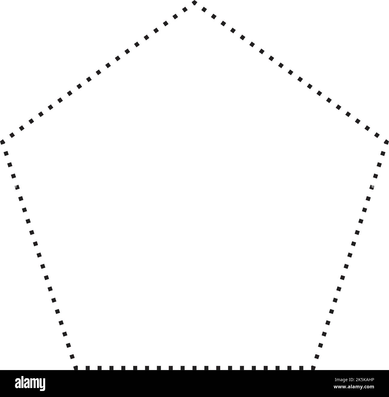 Pentagon Shape Dotted Symbol Vector Icon For Creative Graphic Design Ui