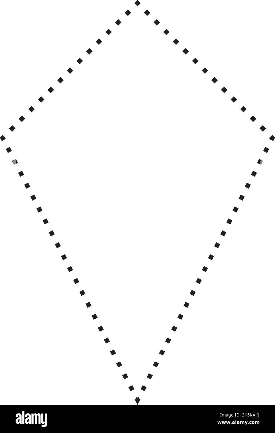 Kite shape dotted symbol vector icon for creative graphic design ui ...