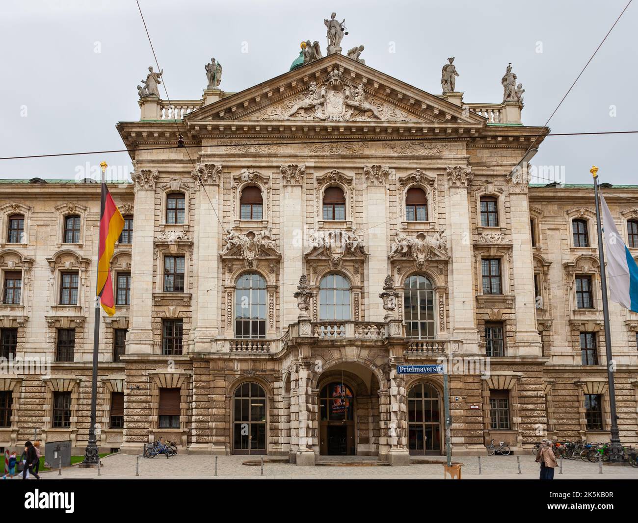 Munich, Germany - July 4, 2011 : Justizpalast. Palace of Justice, Neo ...