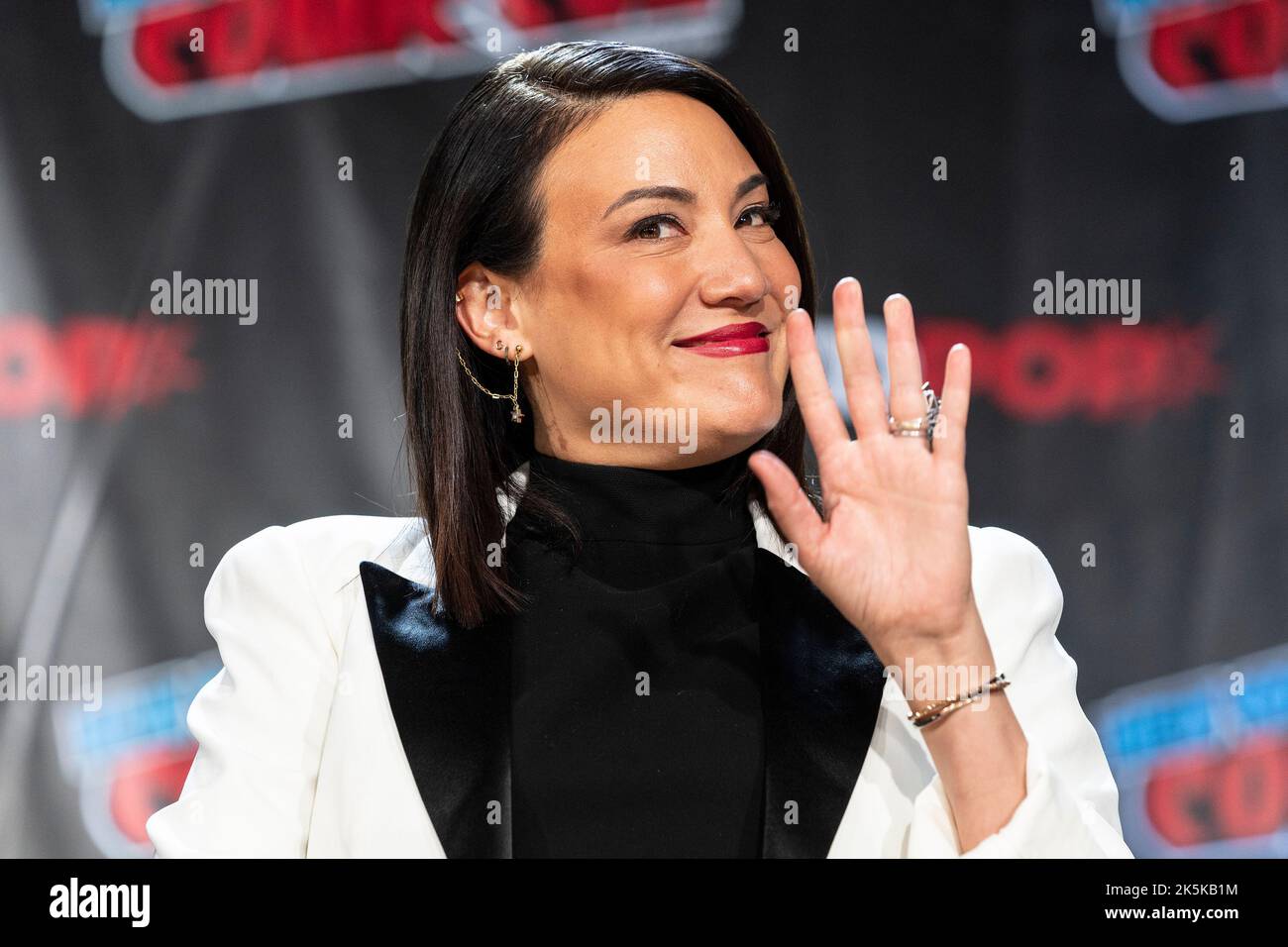 Lisa Joy attends panel for movie The Peripheral by Amazon Prime during ...