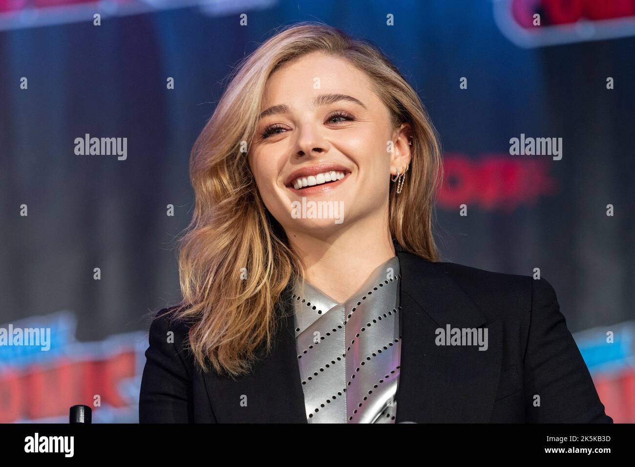 New York, USA. 08th Oct, 2022. Chloe Grace Moretz attends panel for movie The Peripheral by ...