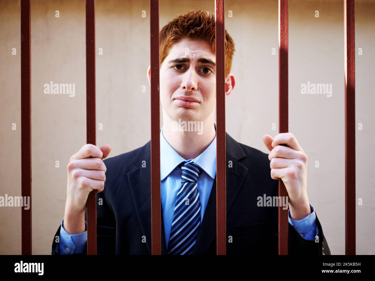 Bad business has its consequences. An unhappy businessman behind bars ...