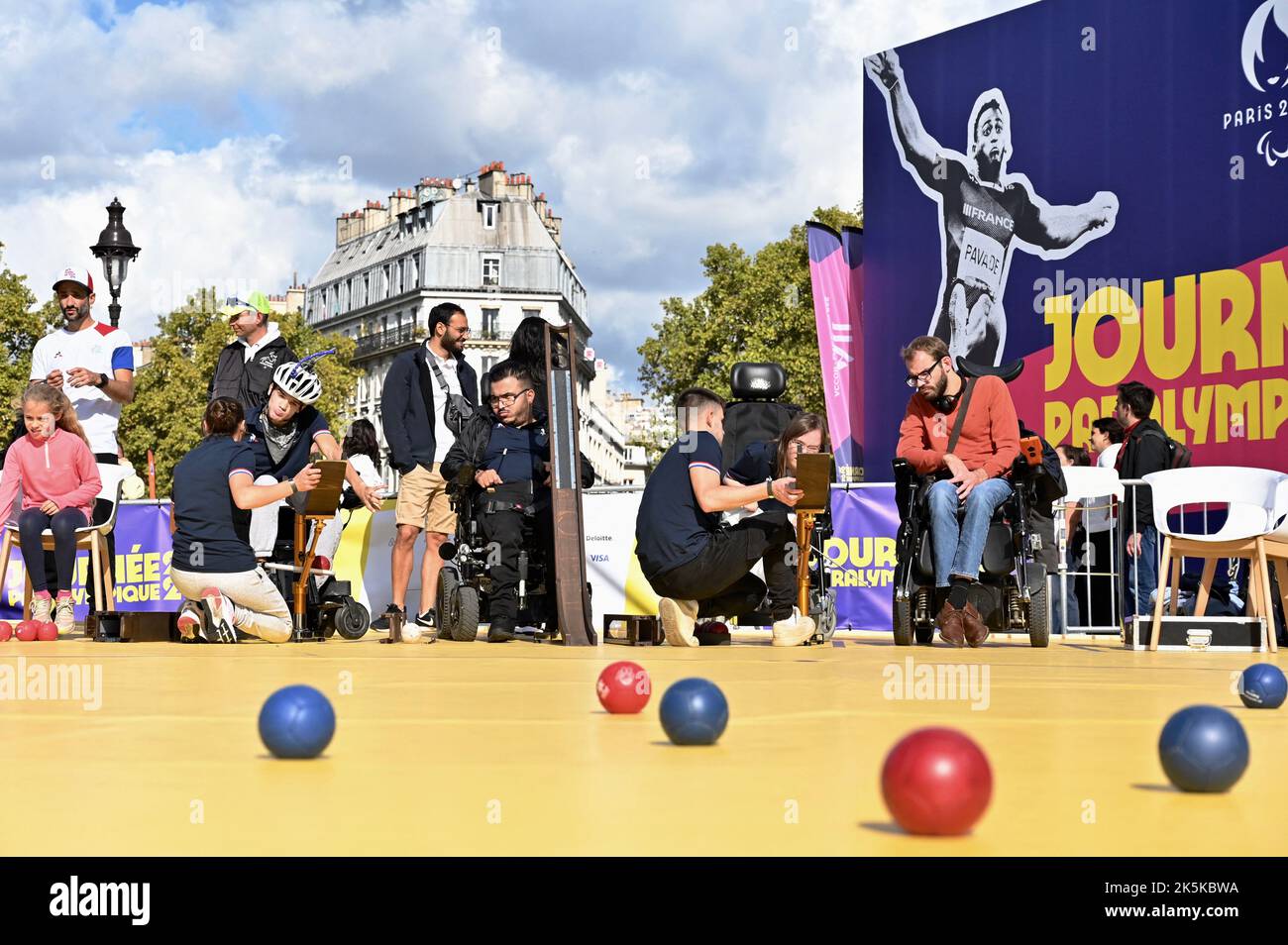 Boccia, is a ball sport related to petanque made for handisport during ...