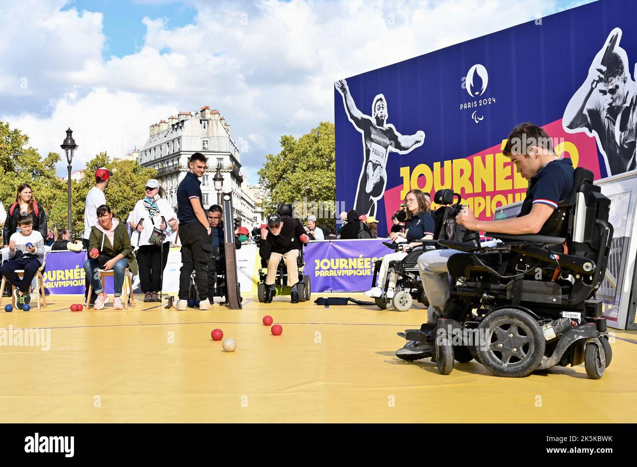 Boccia, is a ball sport related to petanque made for handisport during ...