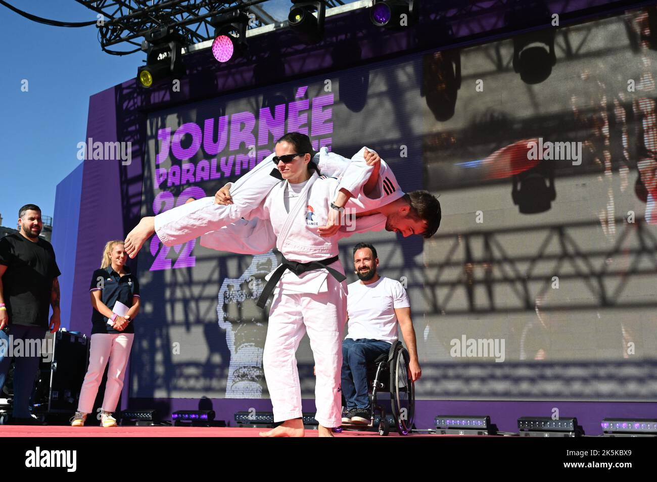 Sandrine Martinet, French handisport judokate during the first ...