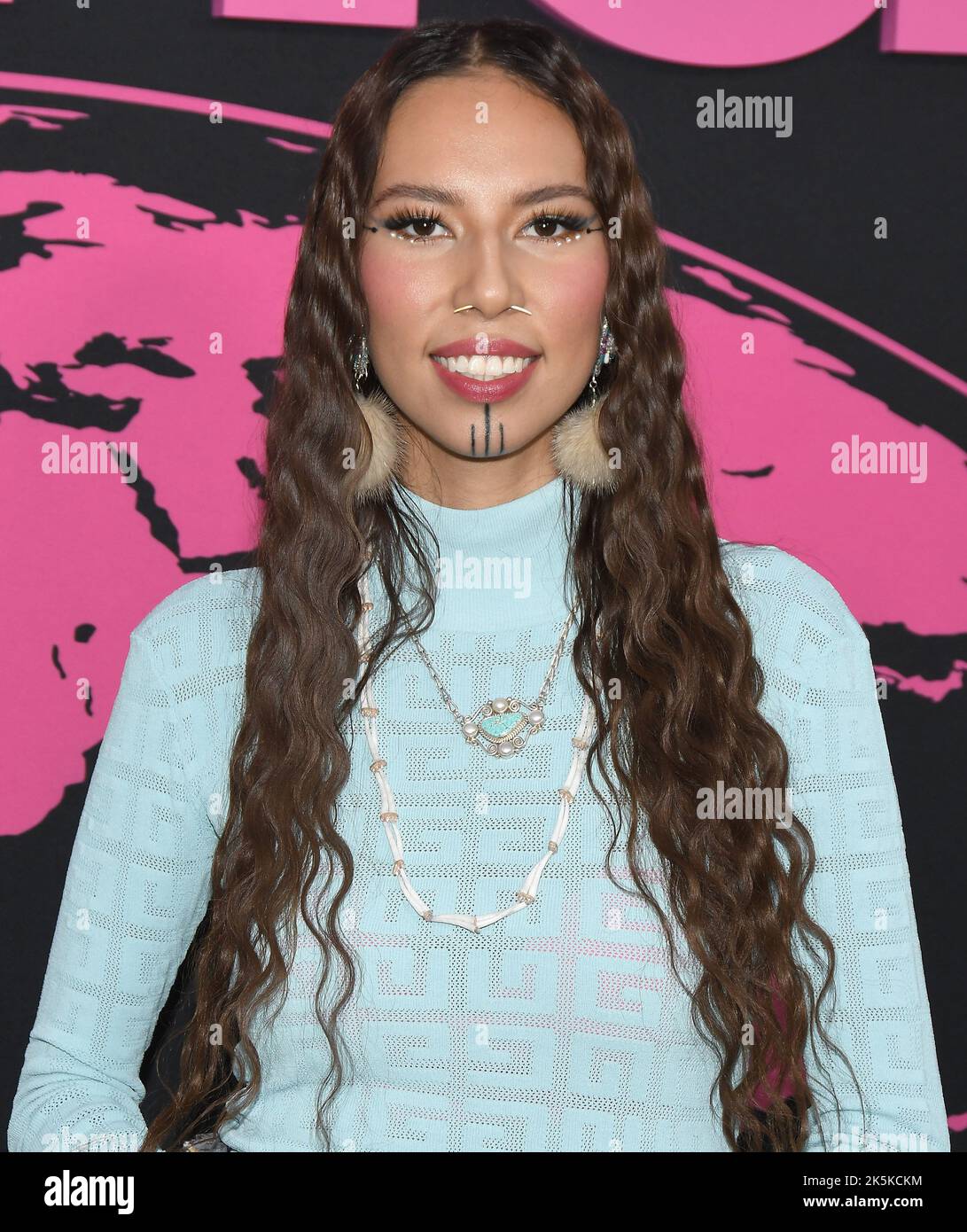 Quannah Chasinghorse arrives at the 2022 Environmental Media ...