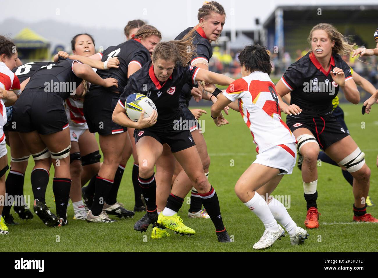 Canada's Brianna Miller scores her sides fifth try during the Women's ...