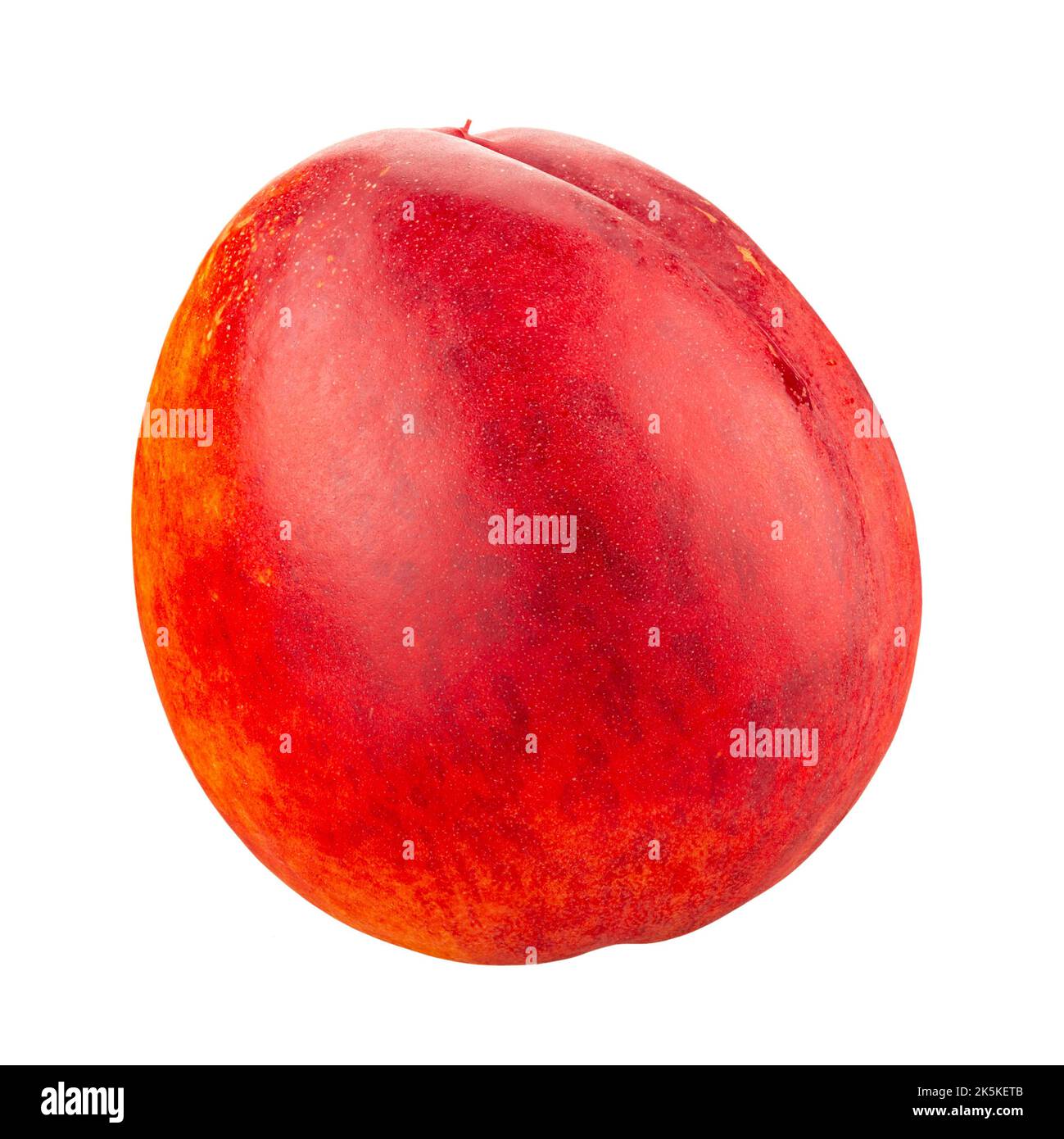 Nectarine peaches fruit isolated on white background. File contains ...