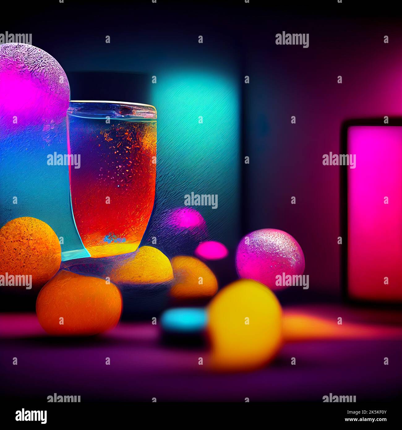 A digital drawing of colorful patterns - great for backgrounds or ...