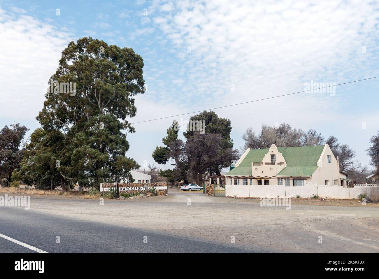 VICTORIA WEST, SOUTH AFRICA - SEP 2, 2022: Entrance to the farm ...