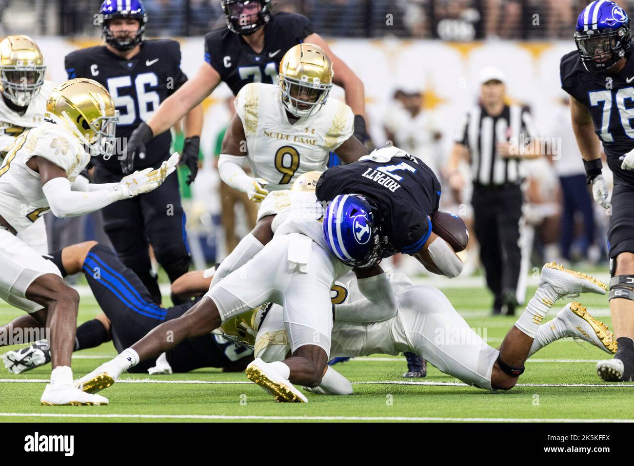 Las Vegas, Nevada, USA. 08th Oct, 2022. Notre Dame safety DJ Brown (2 ...