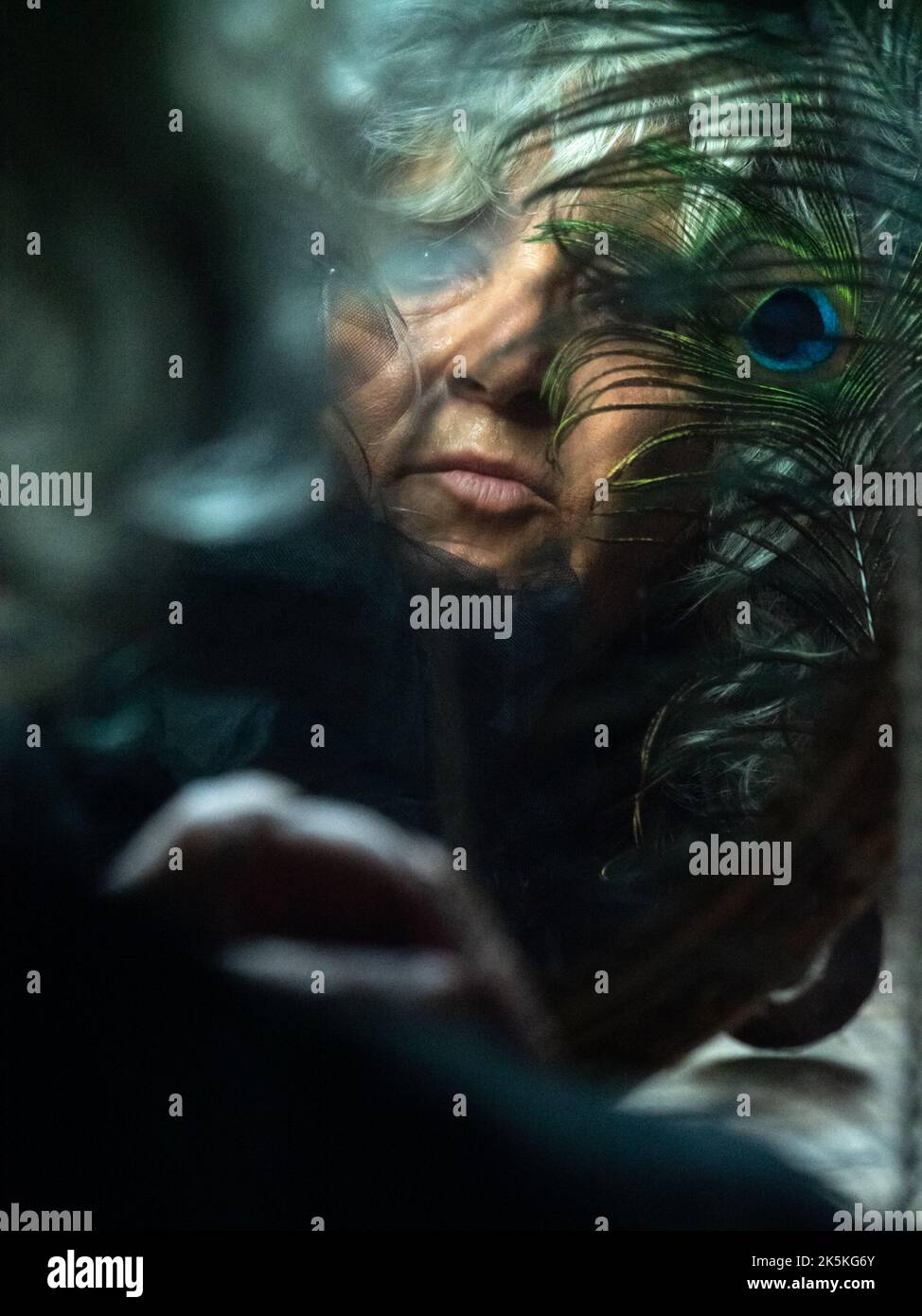 evil woman at night evil dressing wraith spirit theme at the mirror ...