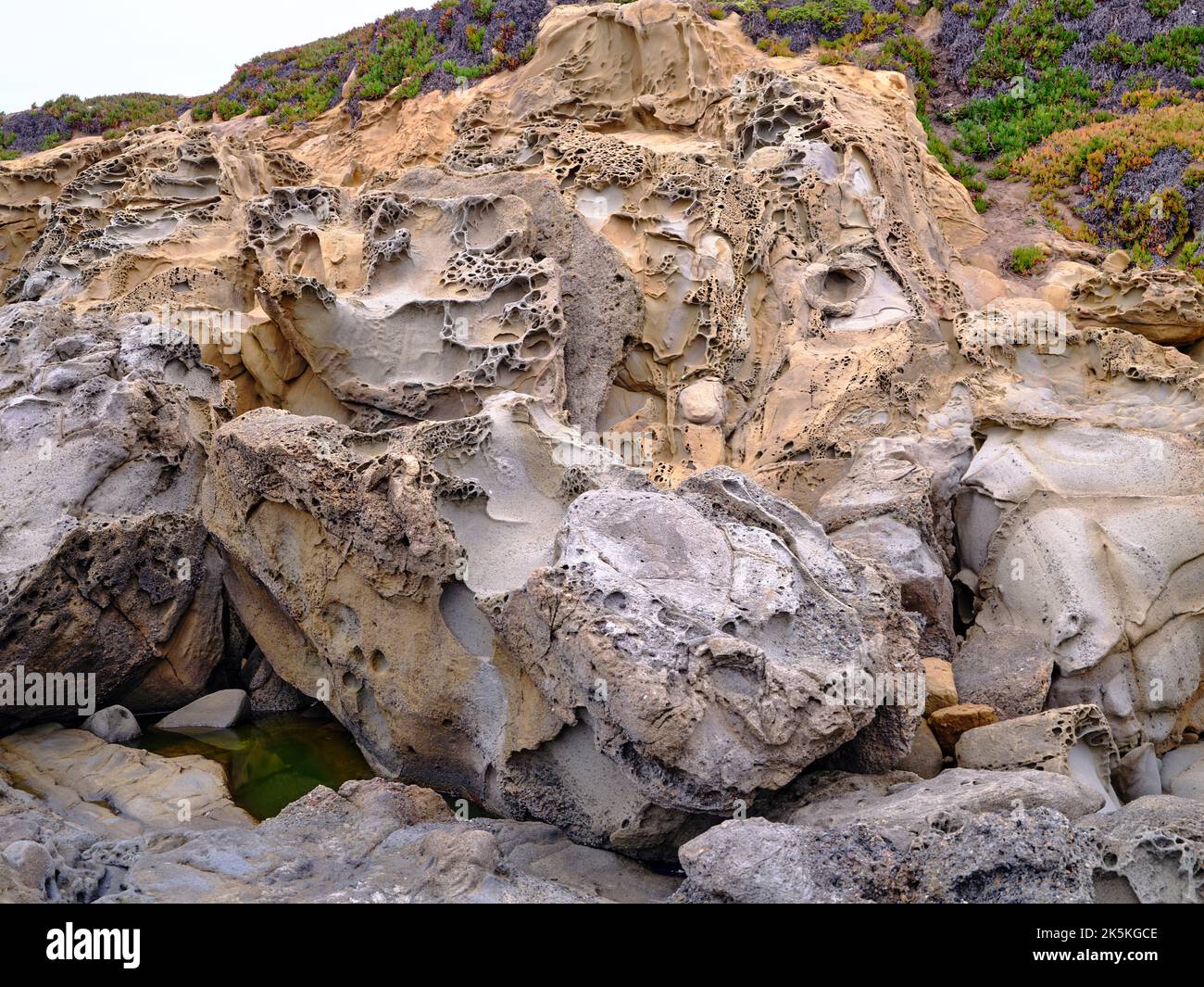The tafoni sandstone rock formation Stock Photo - Alamy