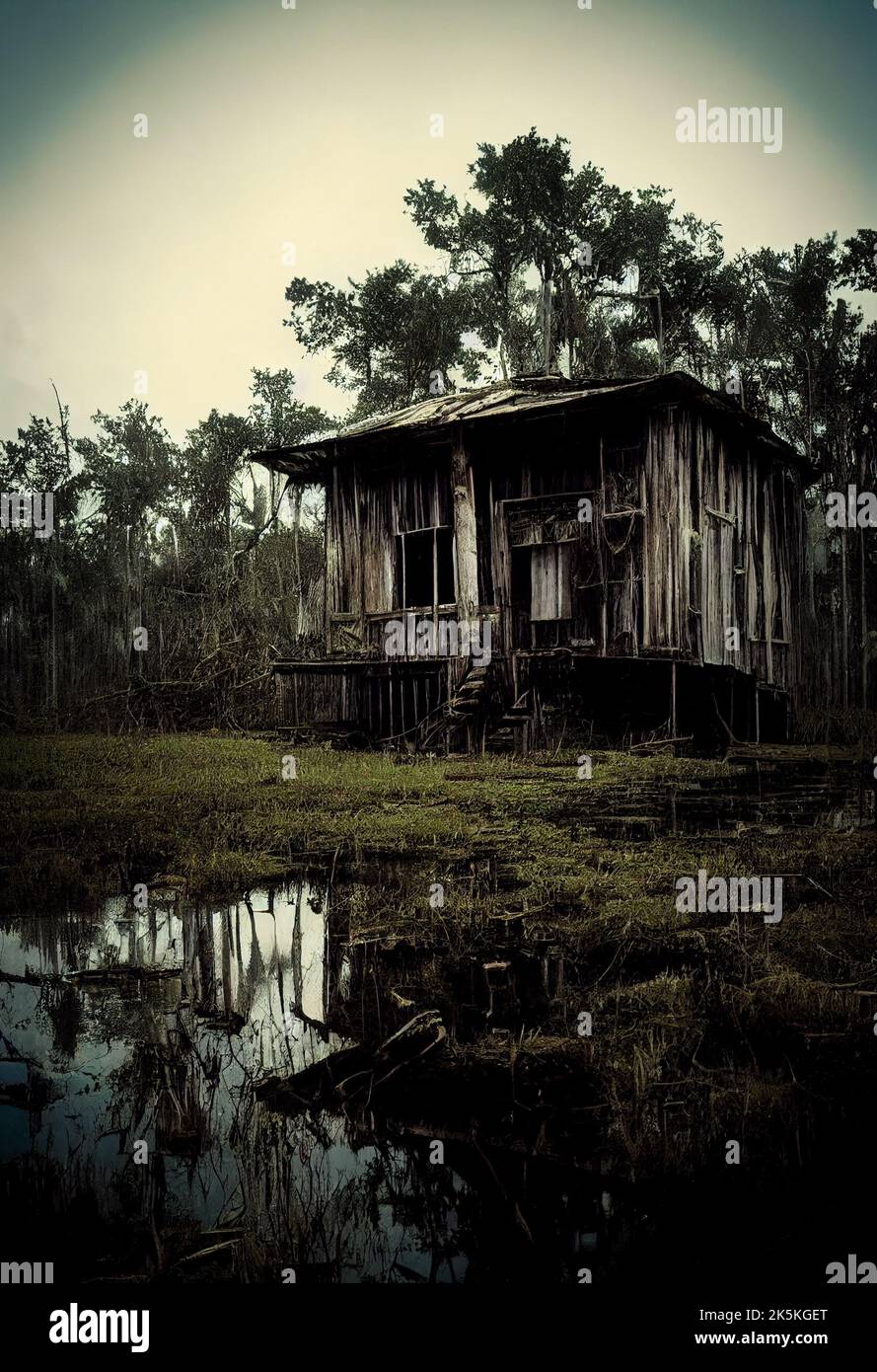 Louisiana swamp illustration hi-res stock photography and images - Alamy