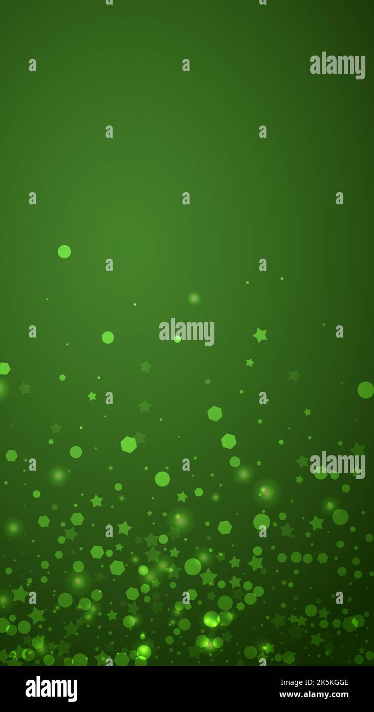 Snowy christmas background. Subtle flying snow flakes and stars on ...