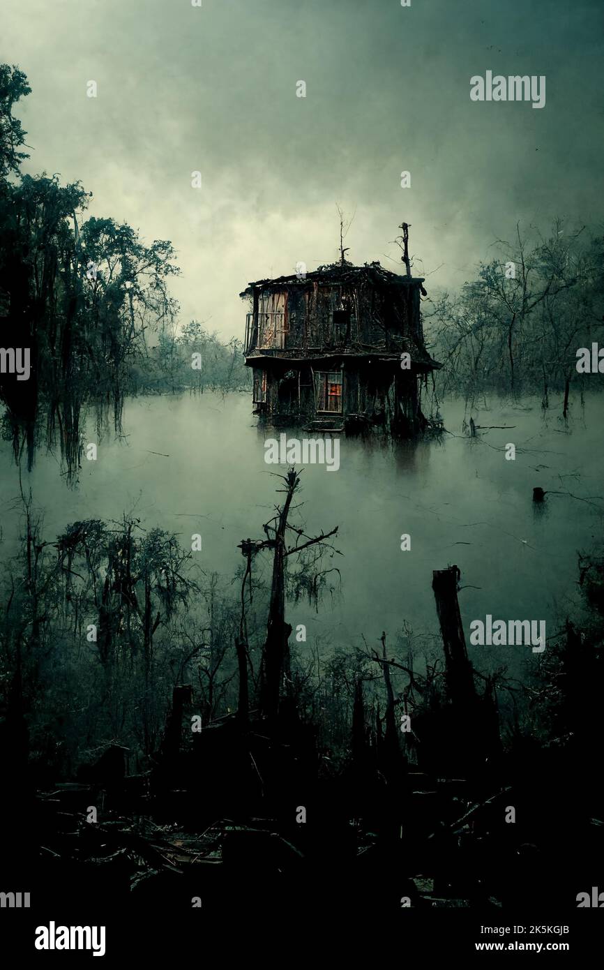 Louisiana swamp illustration hi-res stock photography and images - Alamy