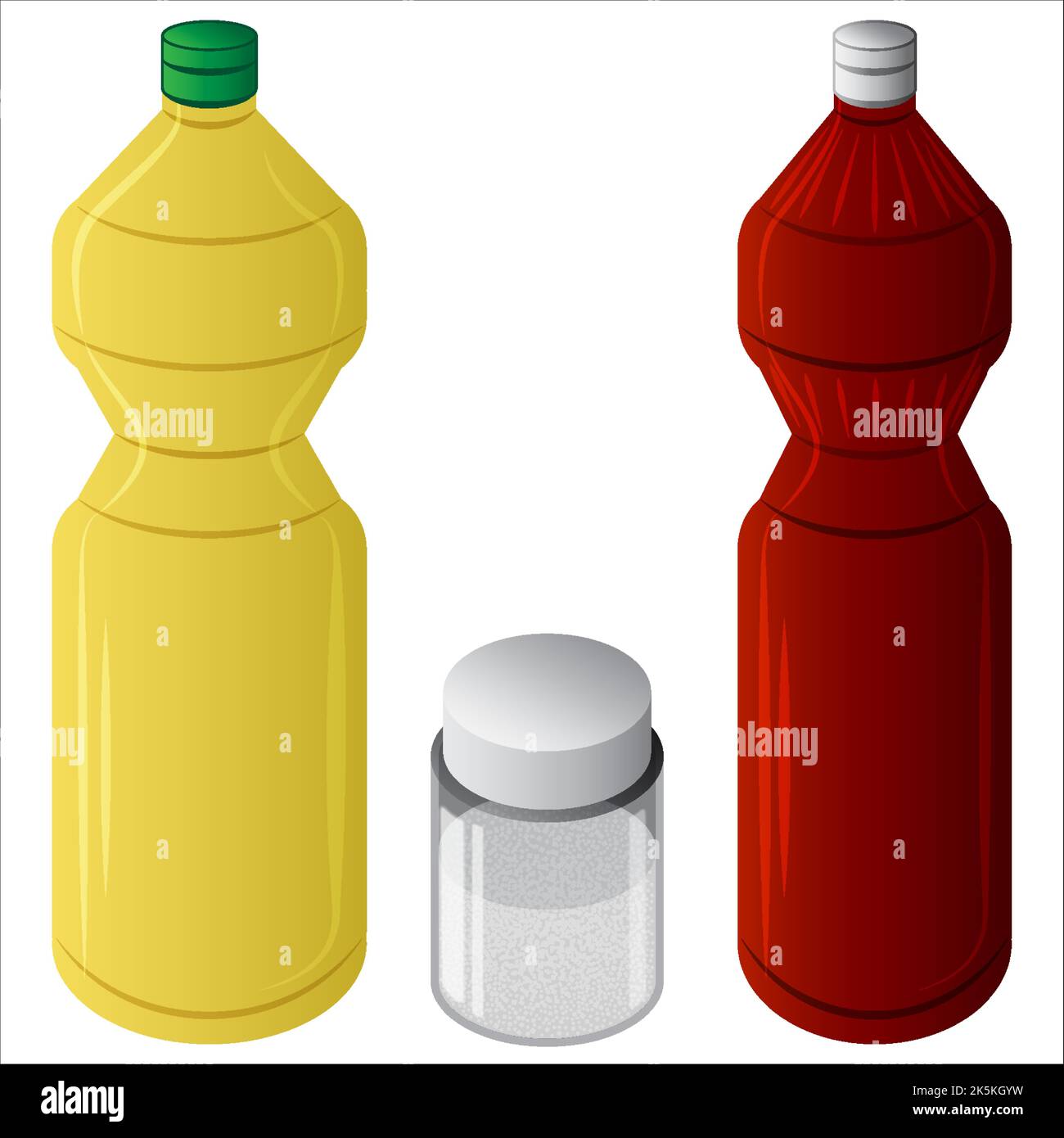vector illustration vegetable oil, fish sauce, sugar or salt isolated ... vector illustration vegetable oil, fish sauce, sugar or salt isolated ...