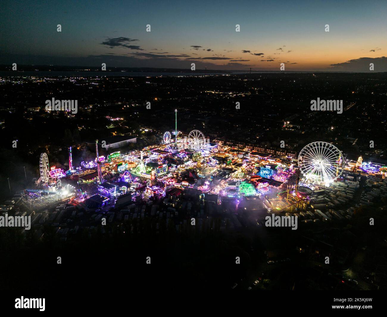 The opening night of the Hull Fair 2022 in Yorkshire, one of the ...