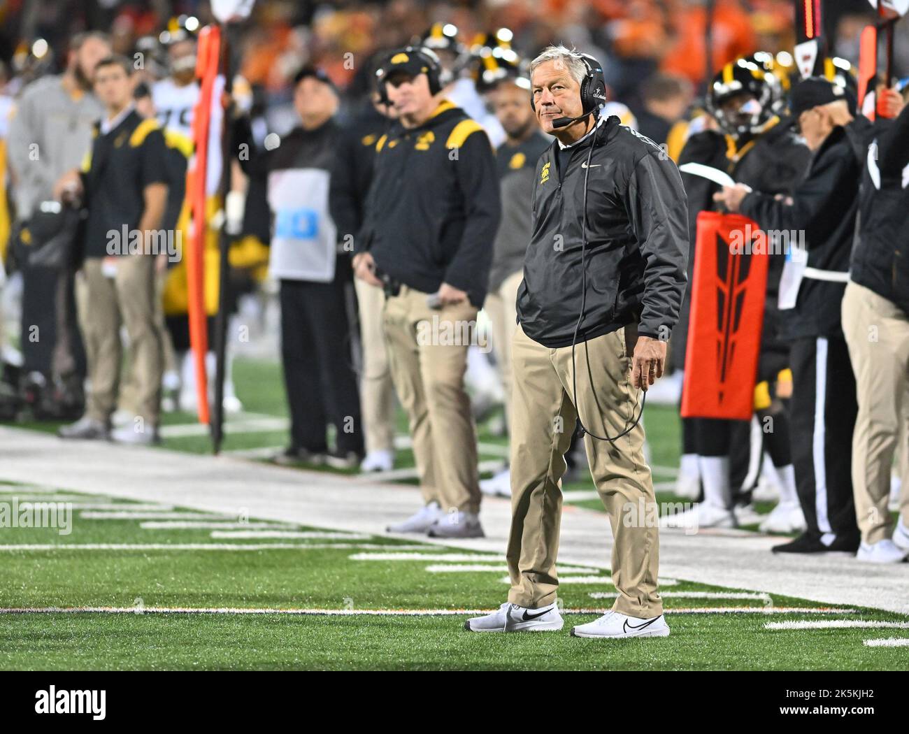 Champaign, Illinois, USA. 08th Oct, 2022. Iowa Hawkeyes head coach Kirt ...
