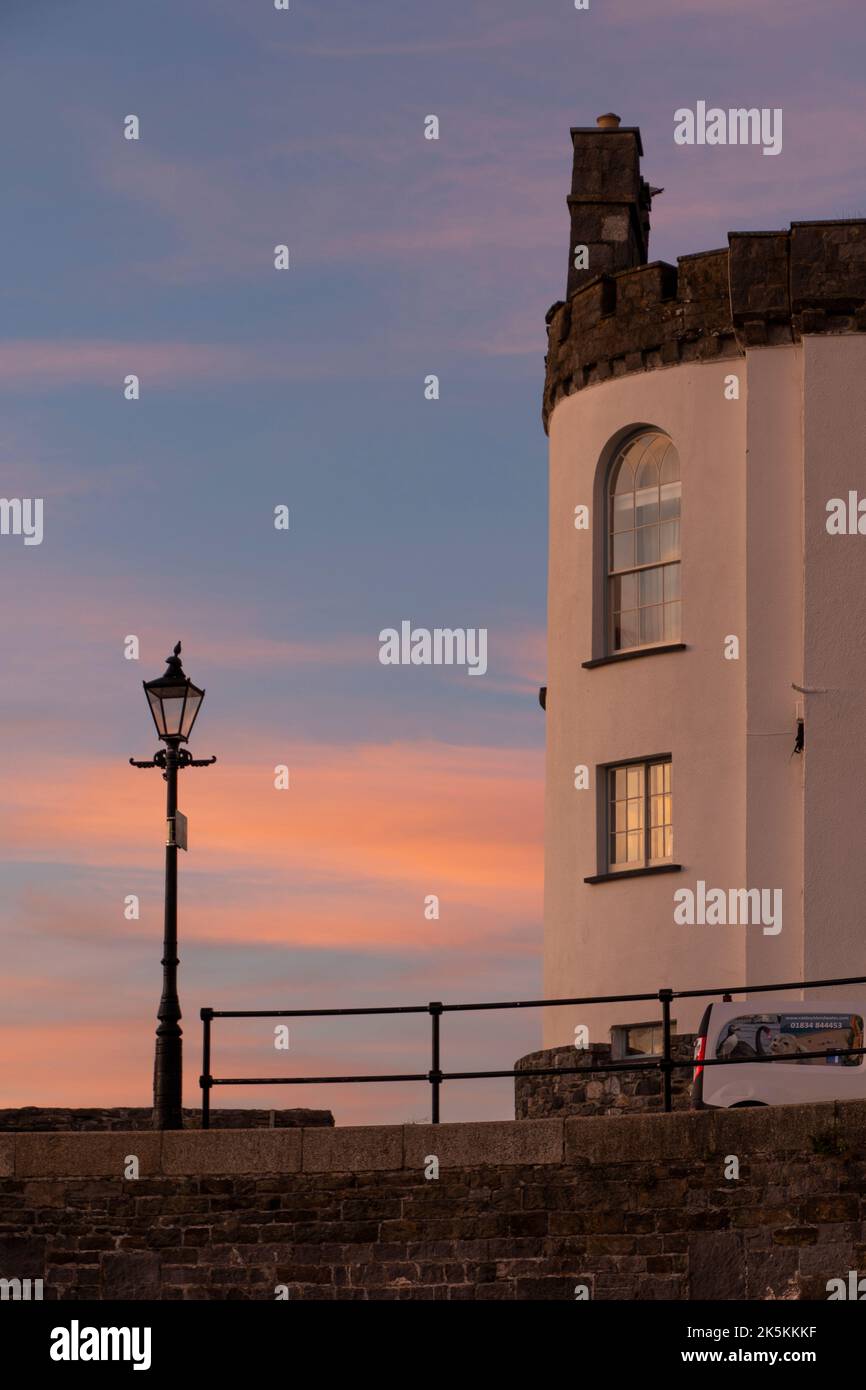 Architecture & views of Tenby, in West Wales. Bathed in late afternoon ...