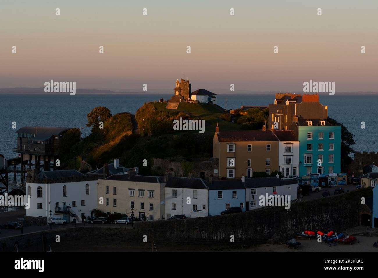 Architecture & views of Tenby, in West Wales. Bathed in late afternoon ...