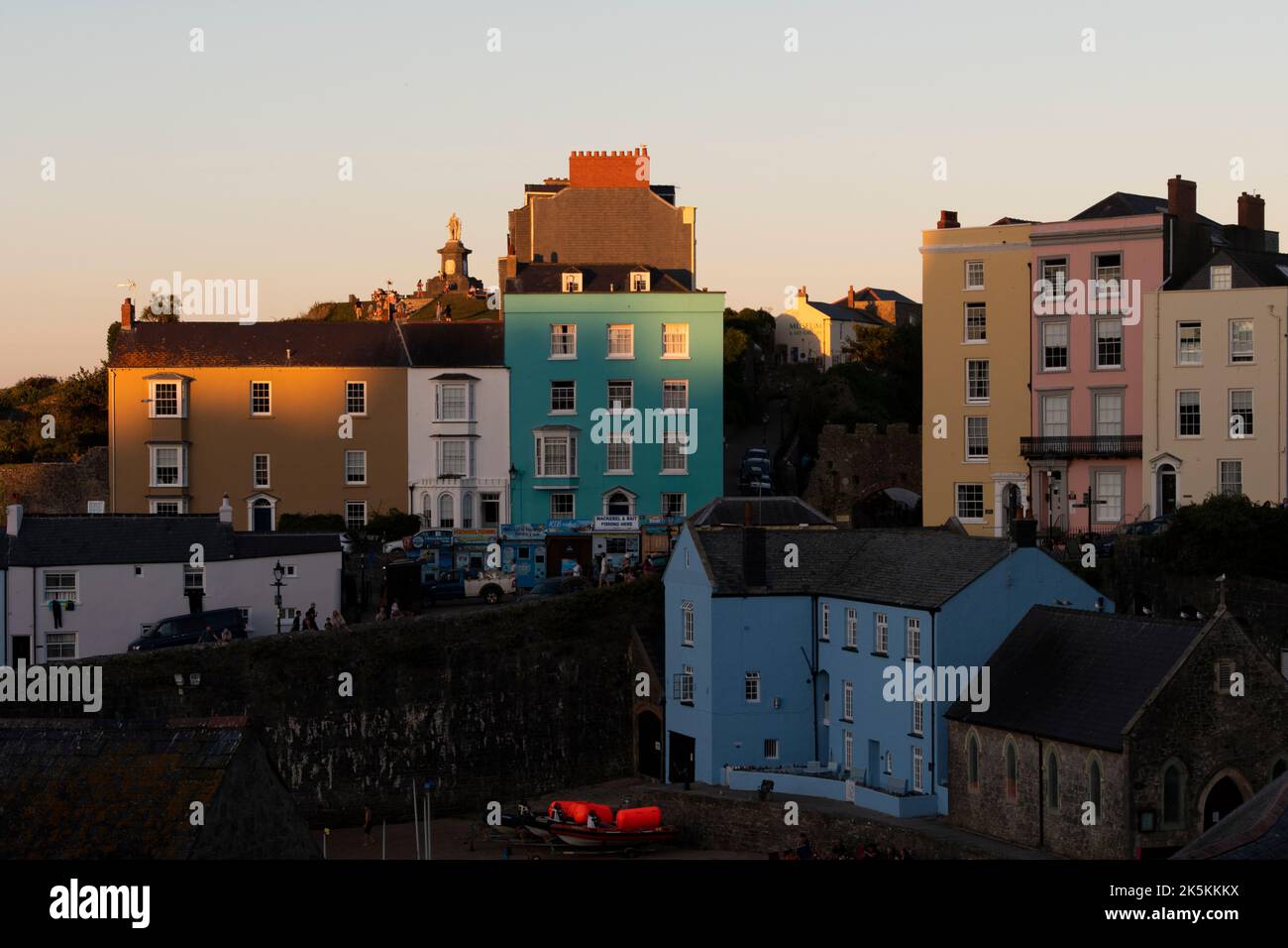 Architecture & views of Tenby, in West Wales. Bathed in late afternoon ...