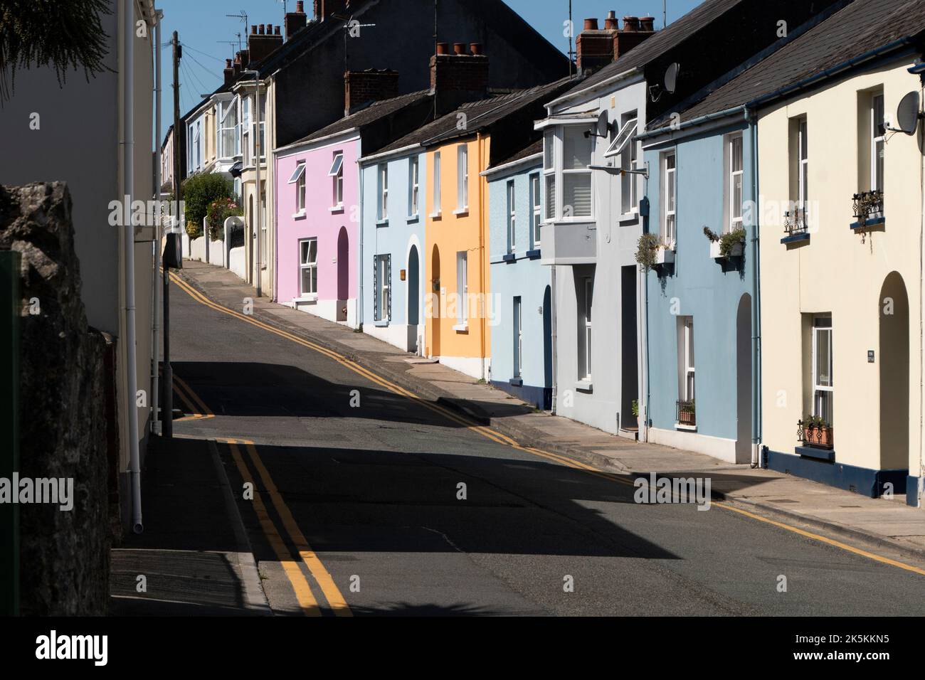 Brightly coloured houses of Tenby, in West Wales Stock Photo - Alamy
