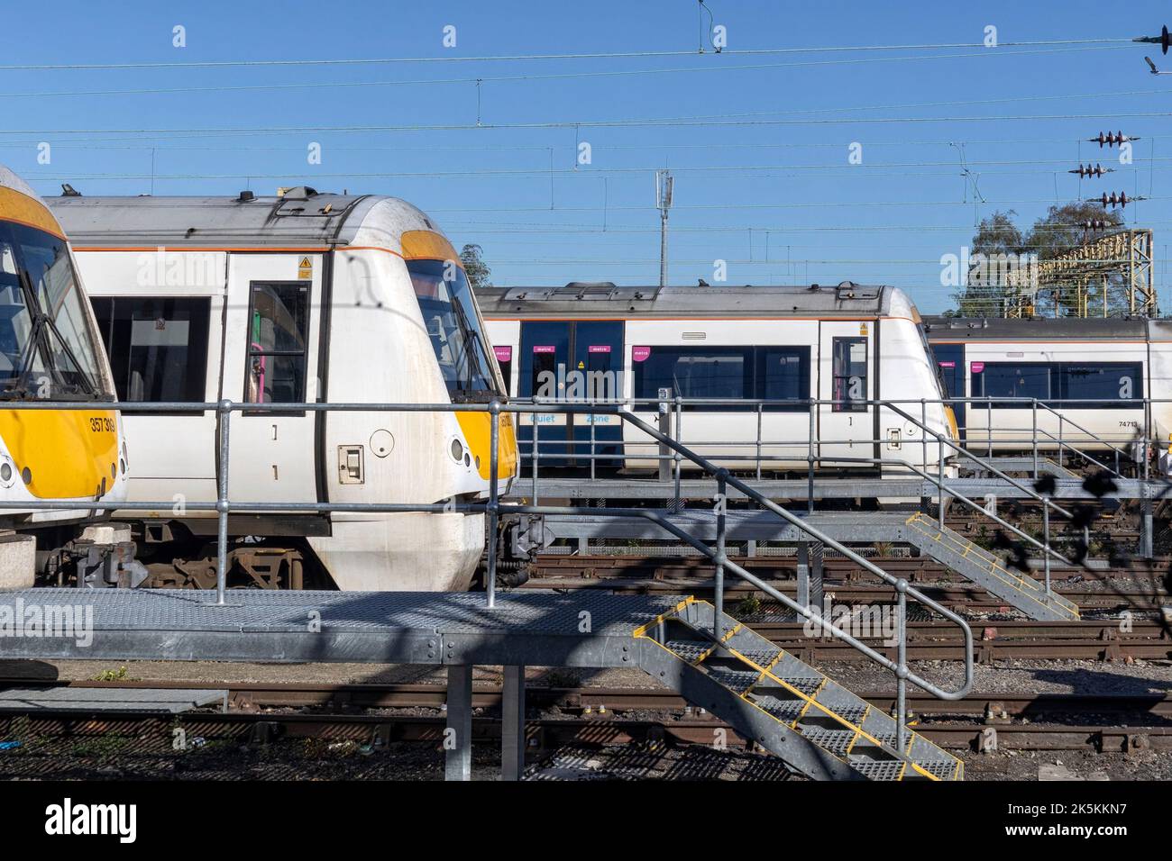 SOUTHEND-ON-SEA, UK - OCTOBER 08, 2022: British Rail Class 357 trains ...