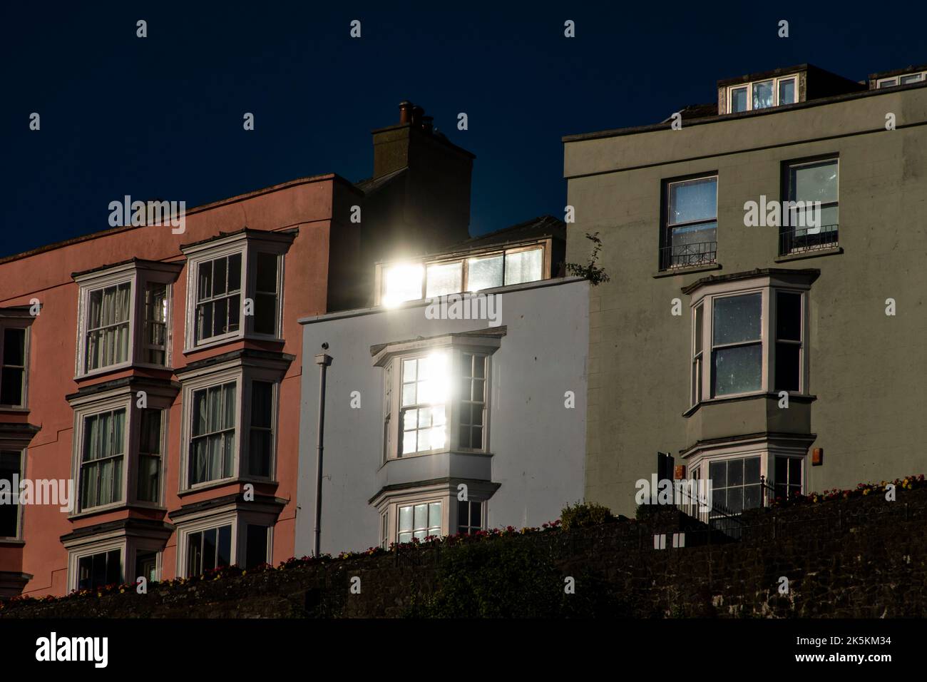 Architecture & views of Tenby, in West Wales. Bathed in late afternoon ...