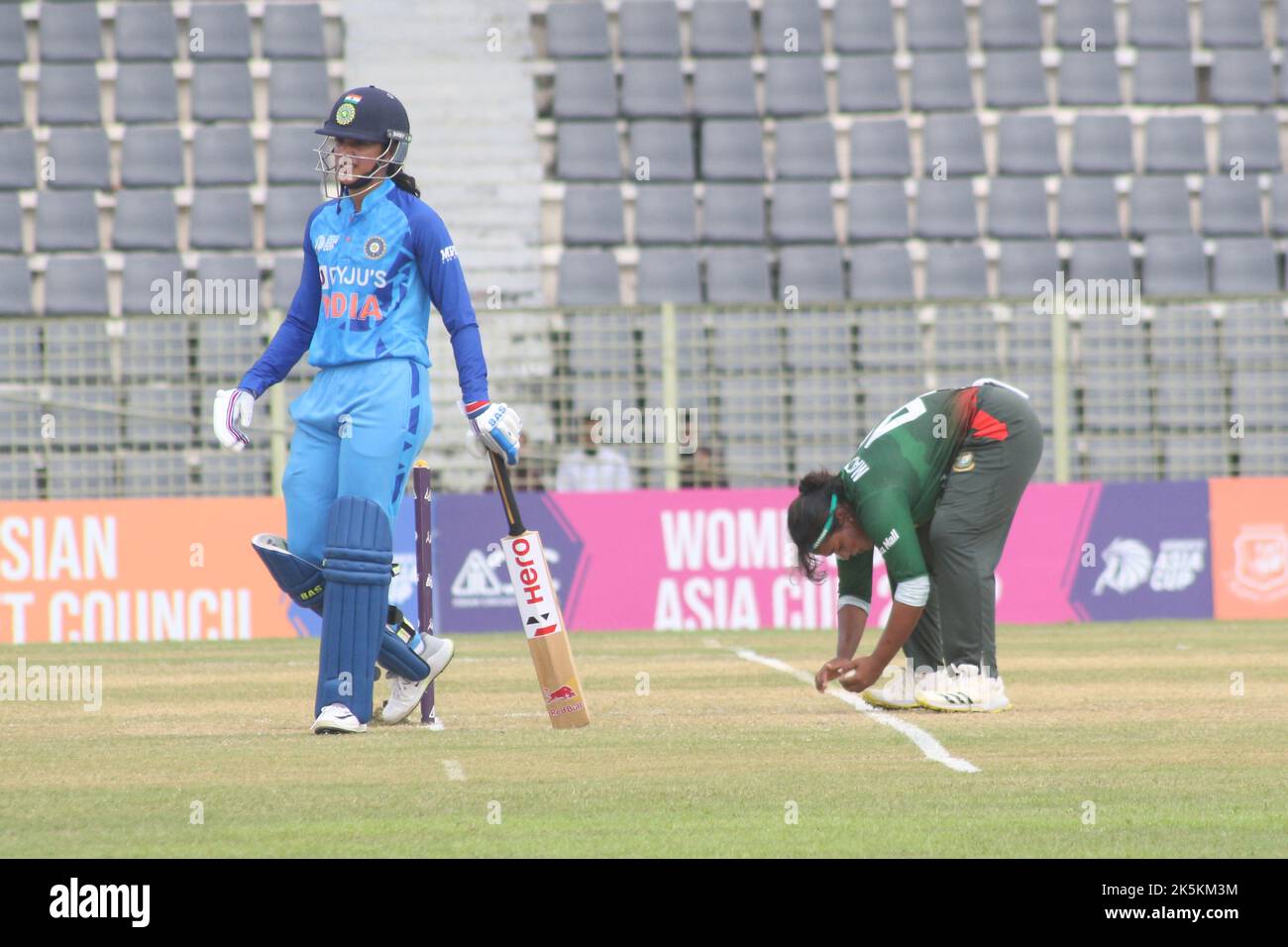 Non Exclusive: October 7, 2022, Sylhet, Bangladesh: Smriti Mandhana of India Women team ...
