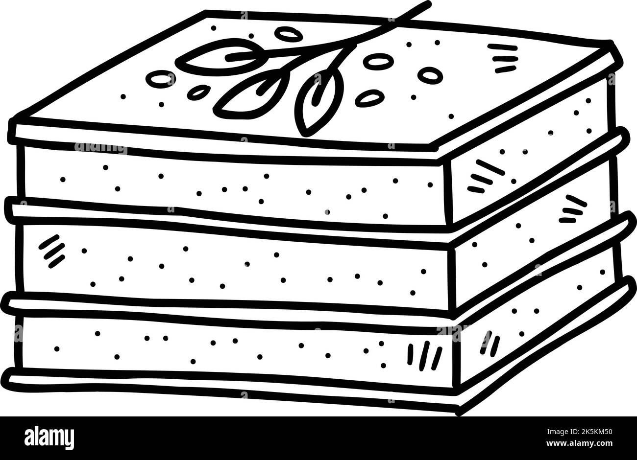 Hand Drawn lasagna illustration isolated on background Stock Vector ...