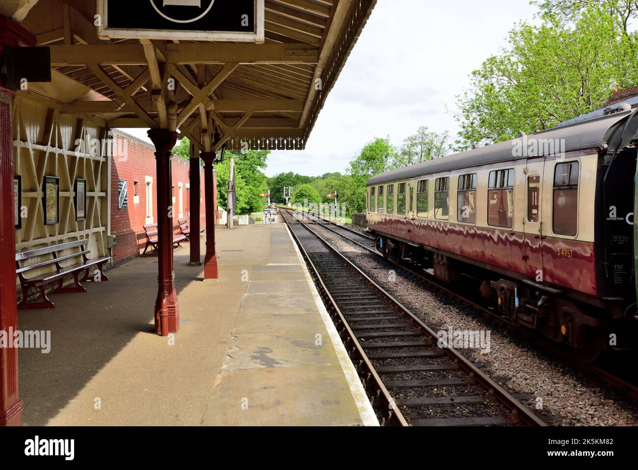Sheffield Park station on the Bluebell Railway, East Sussex Stock Photo ...