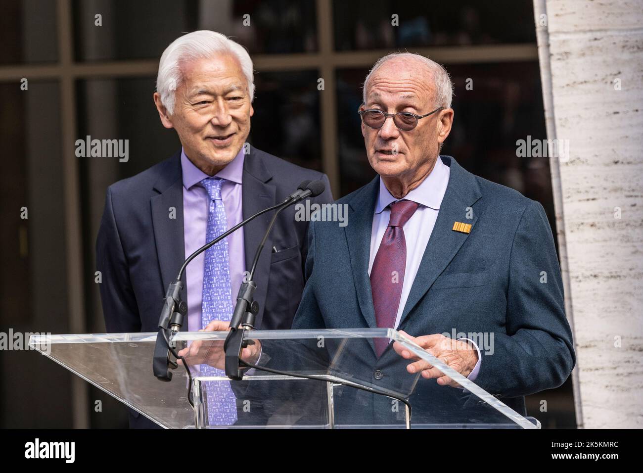 Peter May speaks during reopening ceremony and ribbon cutting for David ...