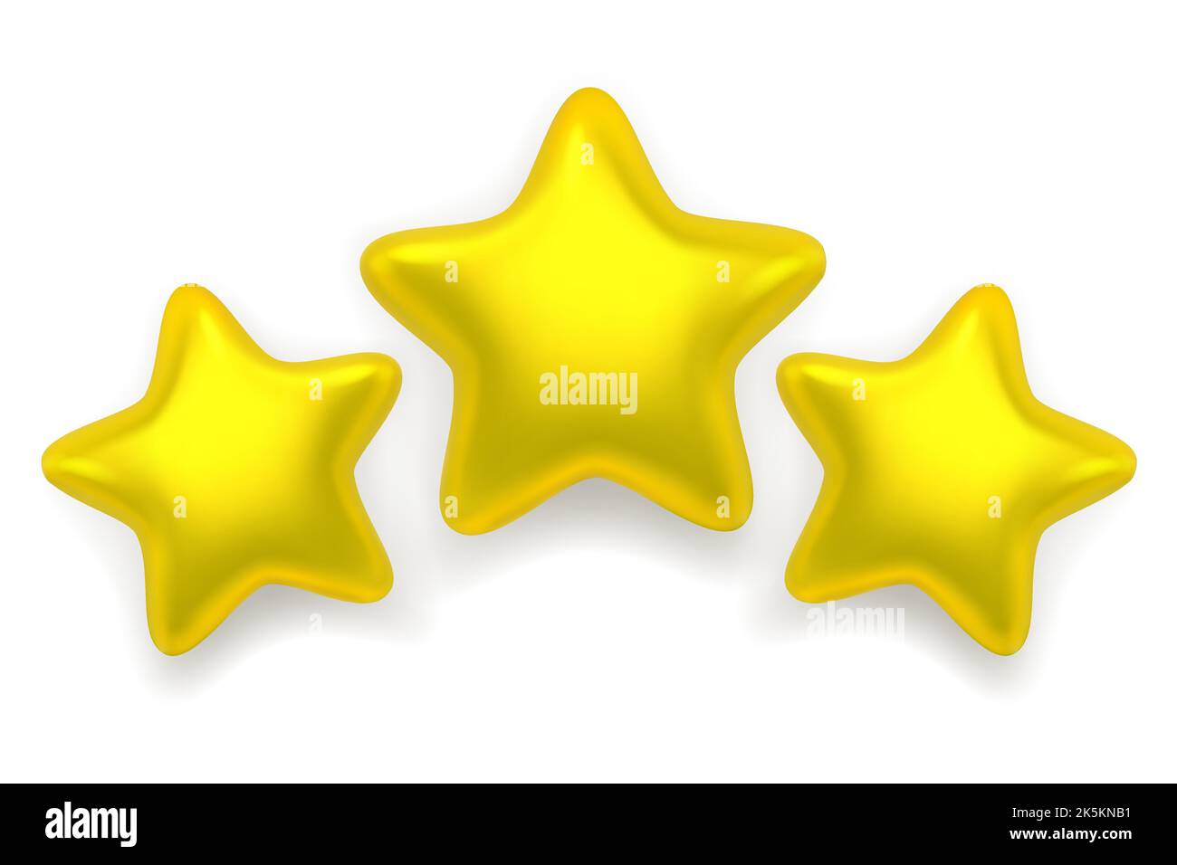 Three realistic shiny lucky stars isolated on white background Stock Vector Image & Art - Alamy