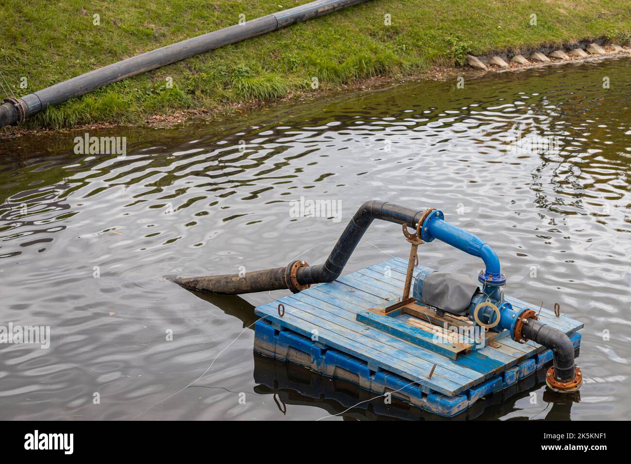 water pump with pipe mounted on pantone. water pump Stock Photo - Alamy