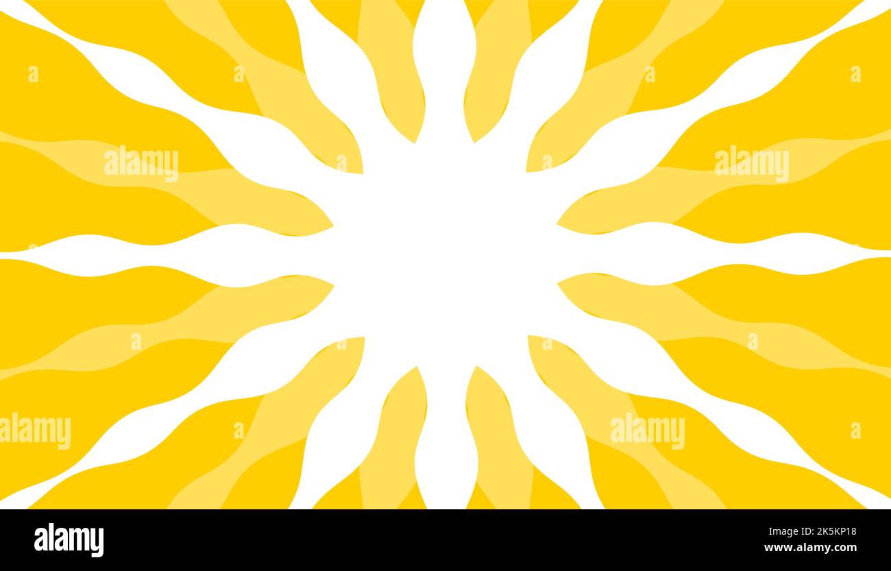Retro banner with sun and rays in style of 70s. Sunburst, sunrise ...