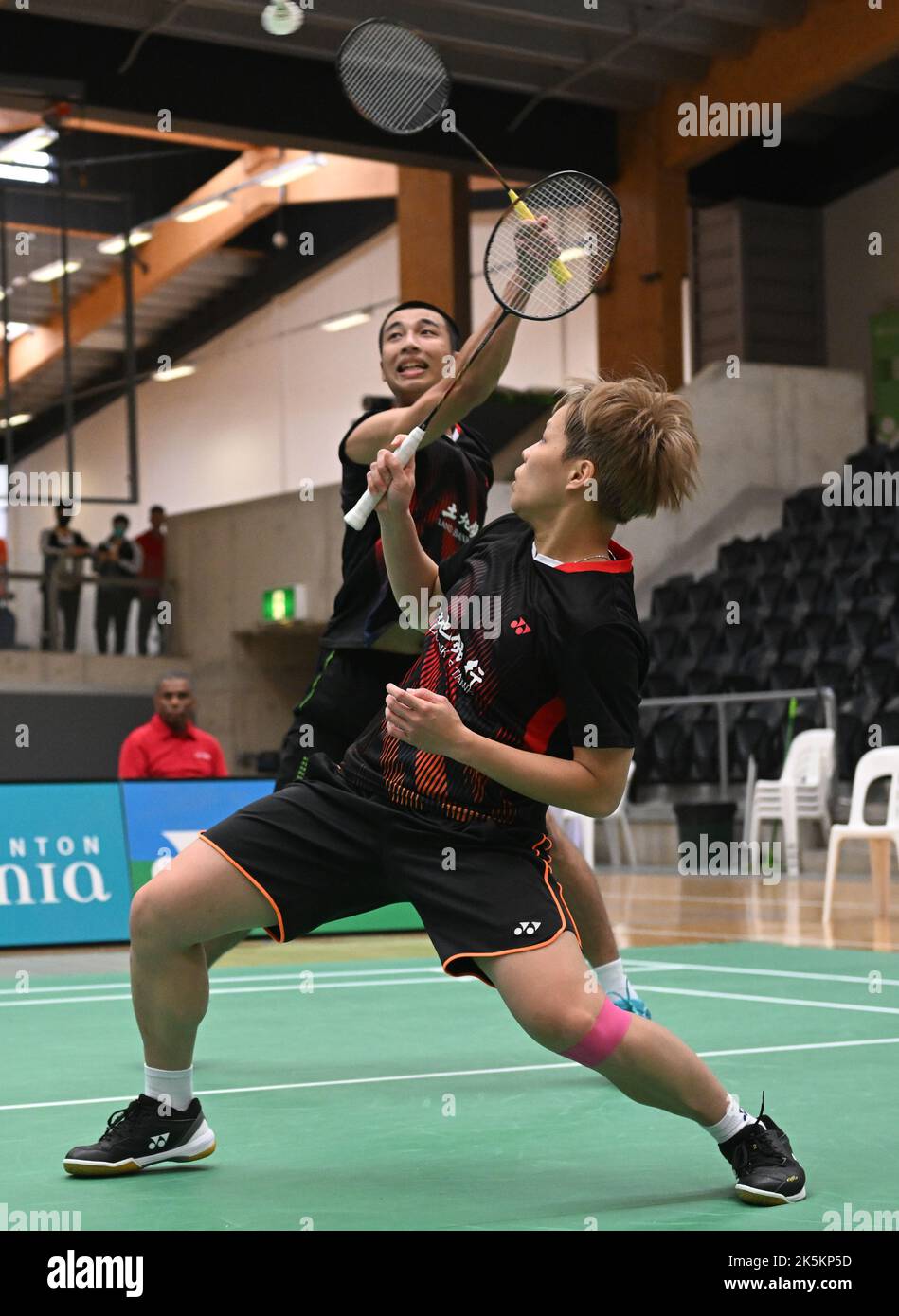 Sydney, Australia. 09th Oct, 2022. Chen Xin-Yuan (back) and Yang Ching ...