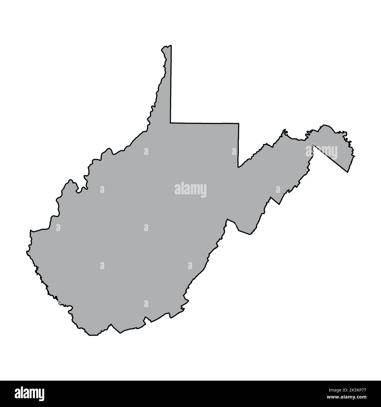 West Virginia map shape, united states of america. Flat concept icon ...