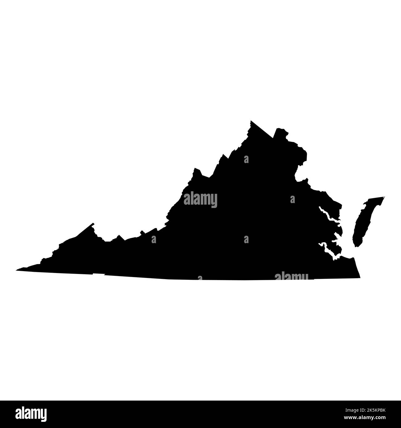 Virginia map shape, united states of america. Flat concept icon symbol ...