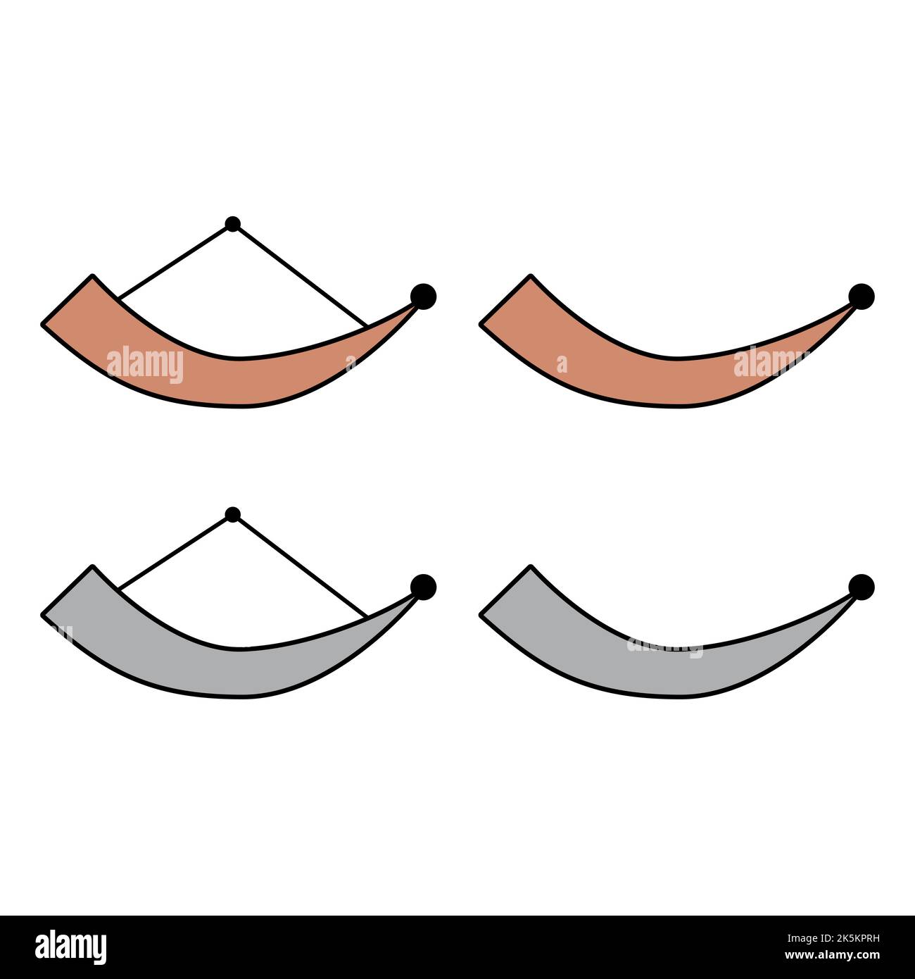 Set of Viking drinking horn icon, culture decoration tradition symbol ...