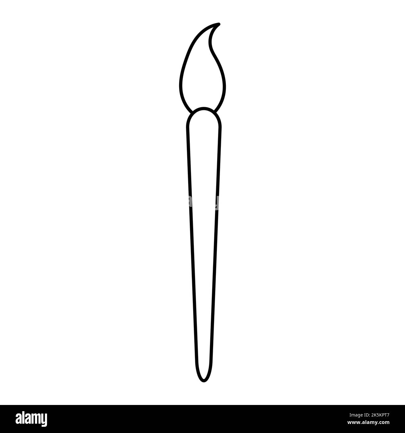 Flat art tool brush instrument, artist web design graphic vector ...