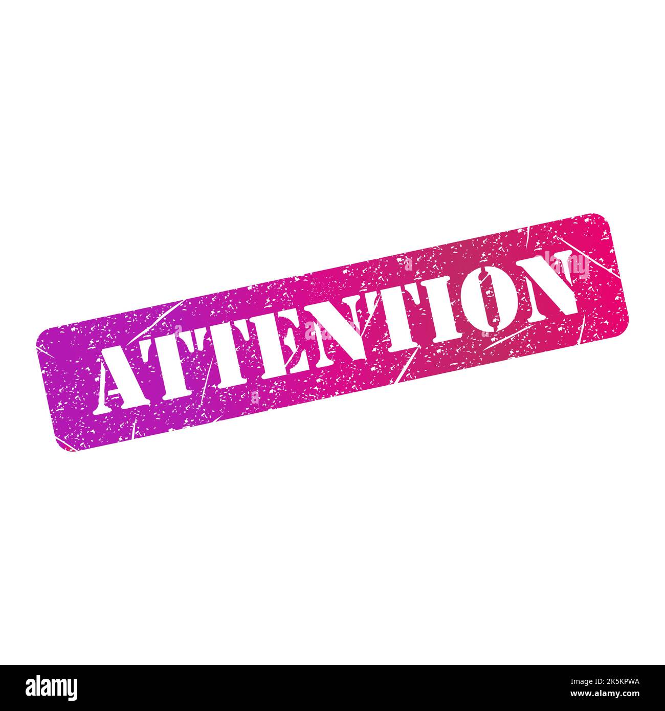 Attention stamp symbol, label sticker sign button, text banner vector ...