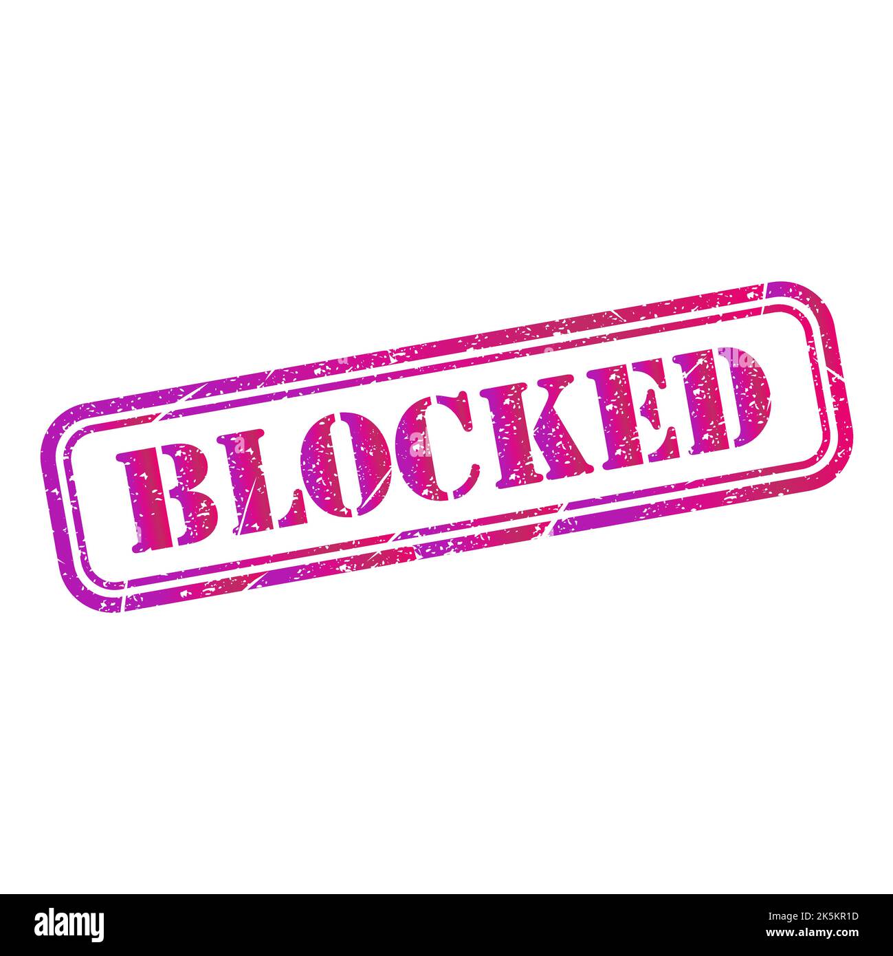 Blocked stamp symbol, label sticker sign button, text banner vector ...