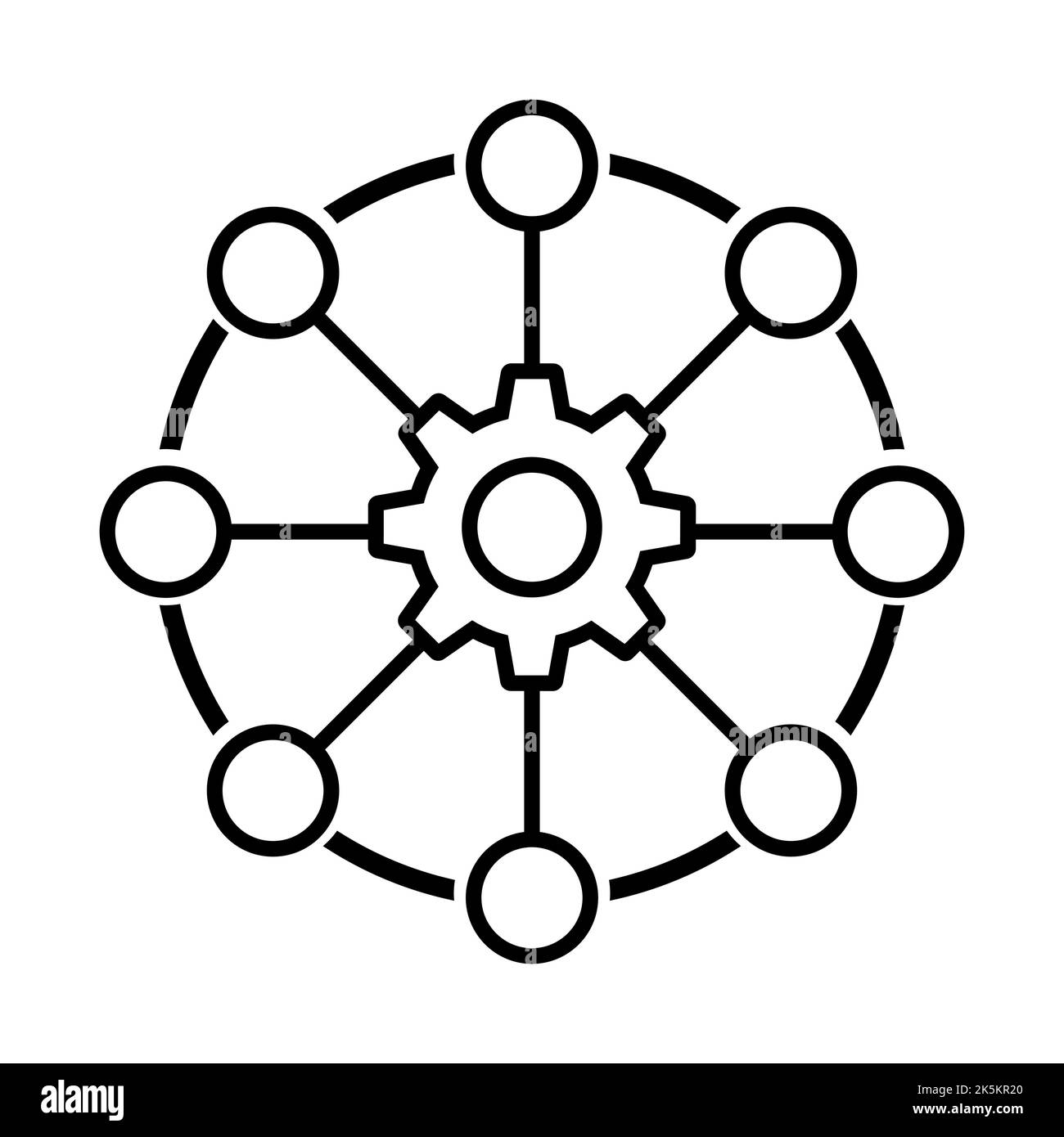 Multichannel digital design icon, omnichannel flat web symbol, internet ...