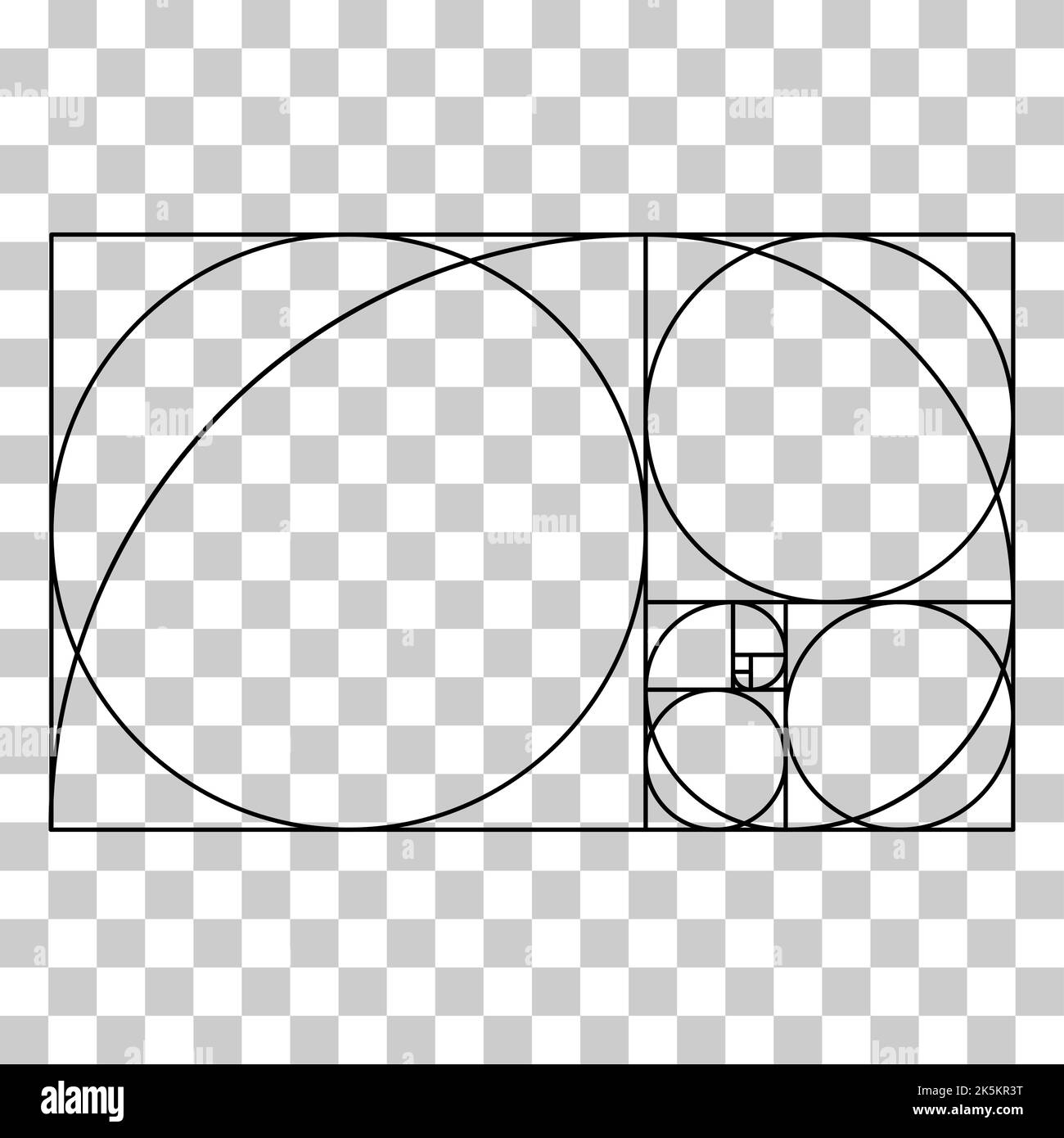 Golden ratio minimalistic icon. Geometric shapes flat proportion vector ...