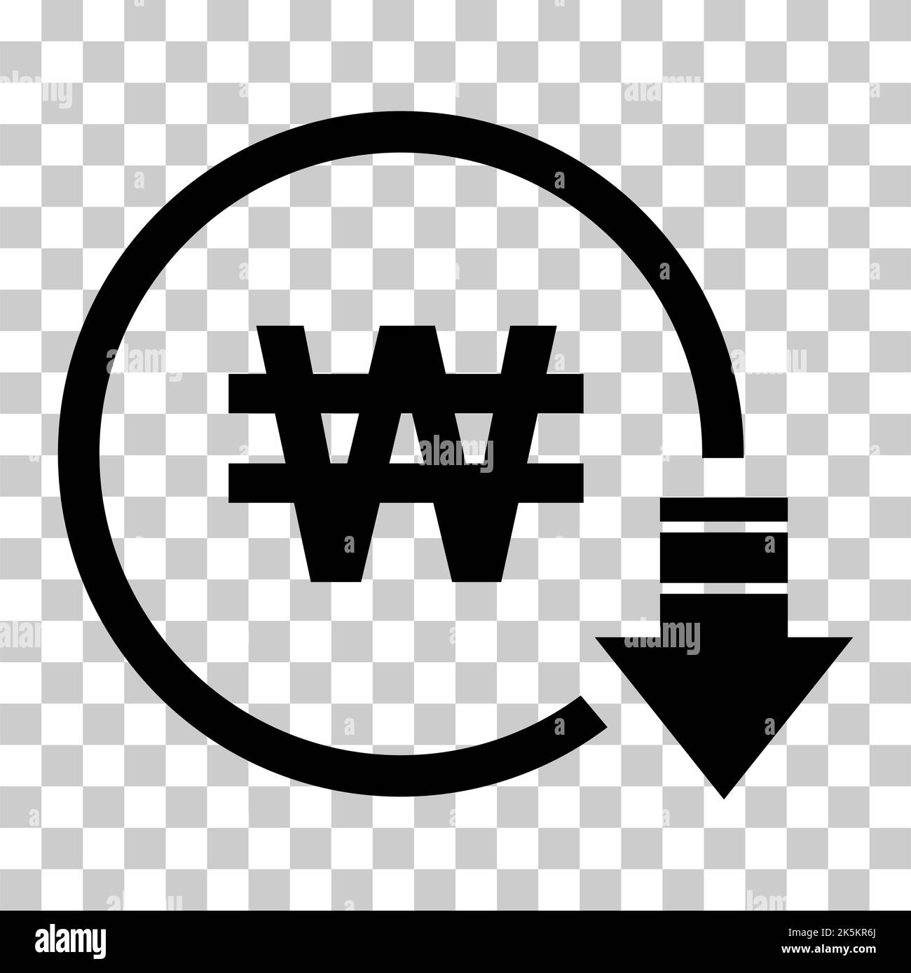 Cost reduction- decrease won icon. Vector symbol isolated on background Stock Vector Image & Art ...