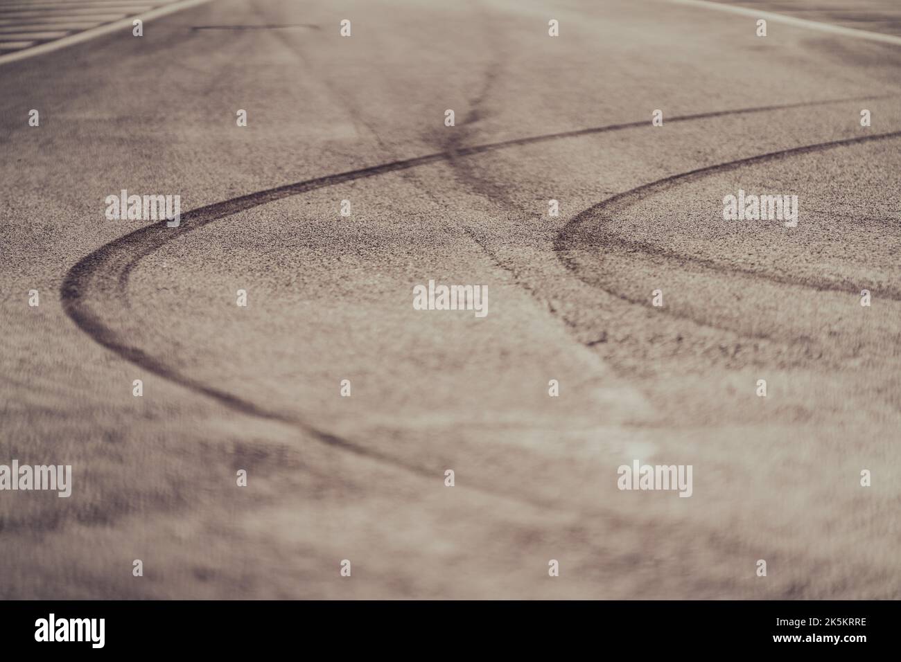 Abstract shot of Tyre Marks Stock Photo - Alamy