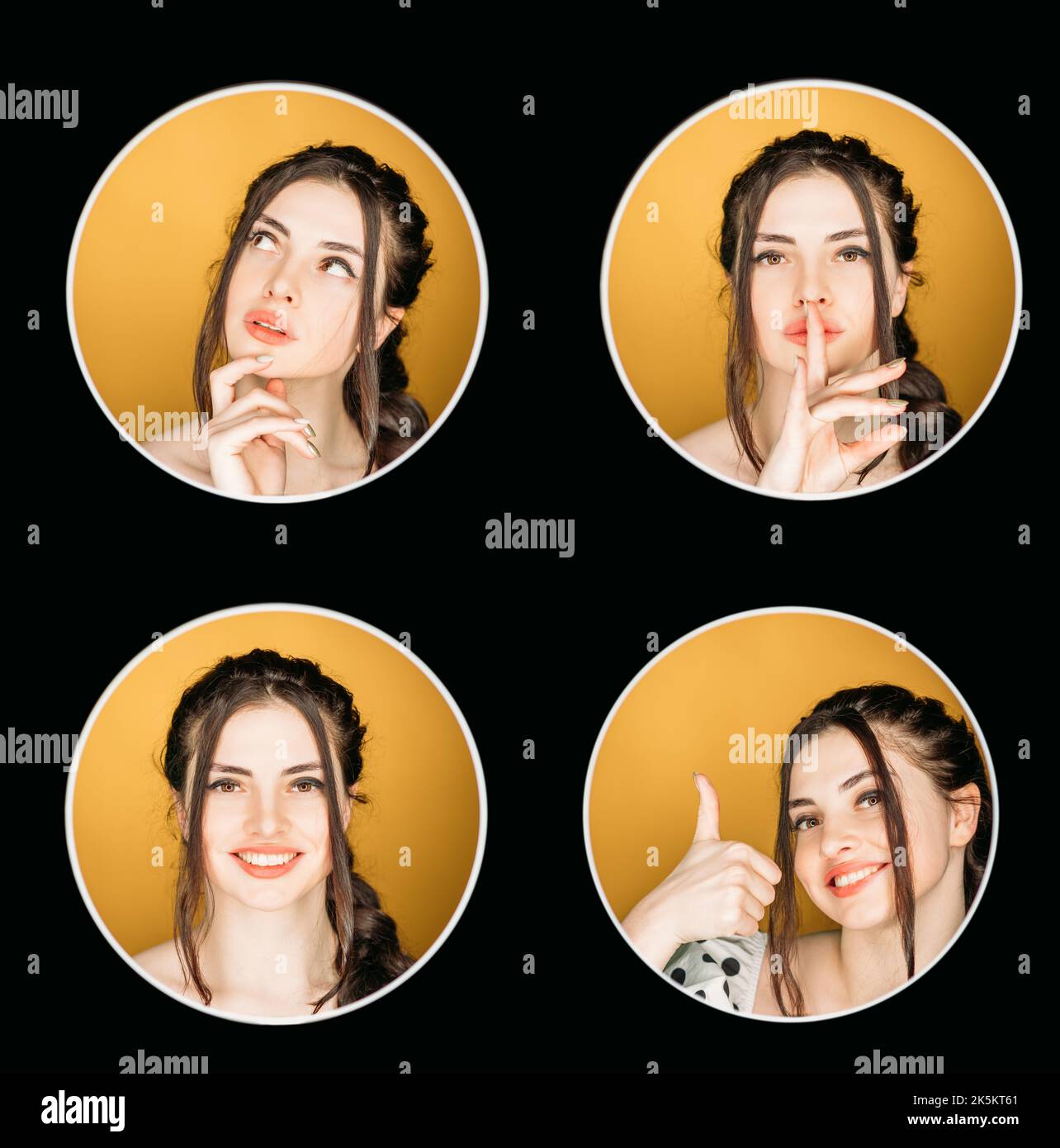 Portrait collection. Face collage. Idea inspiration. Headshot of ...