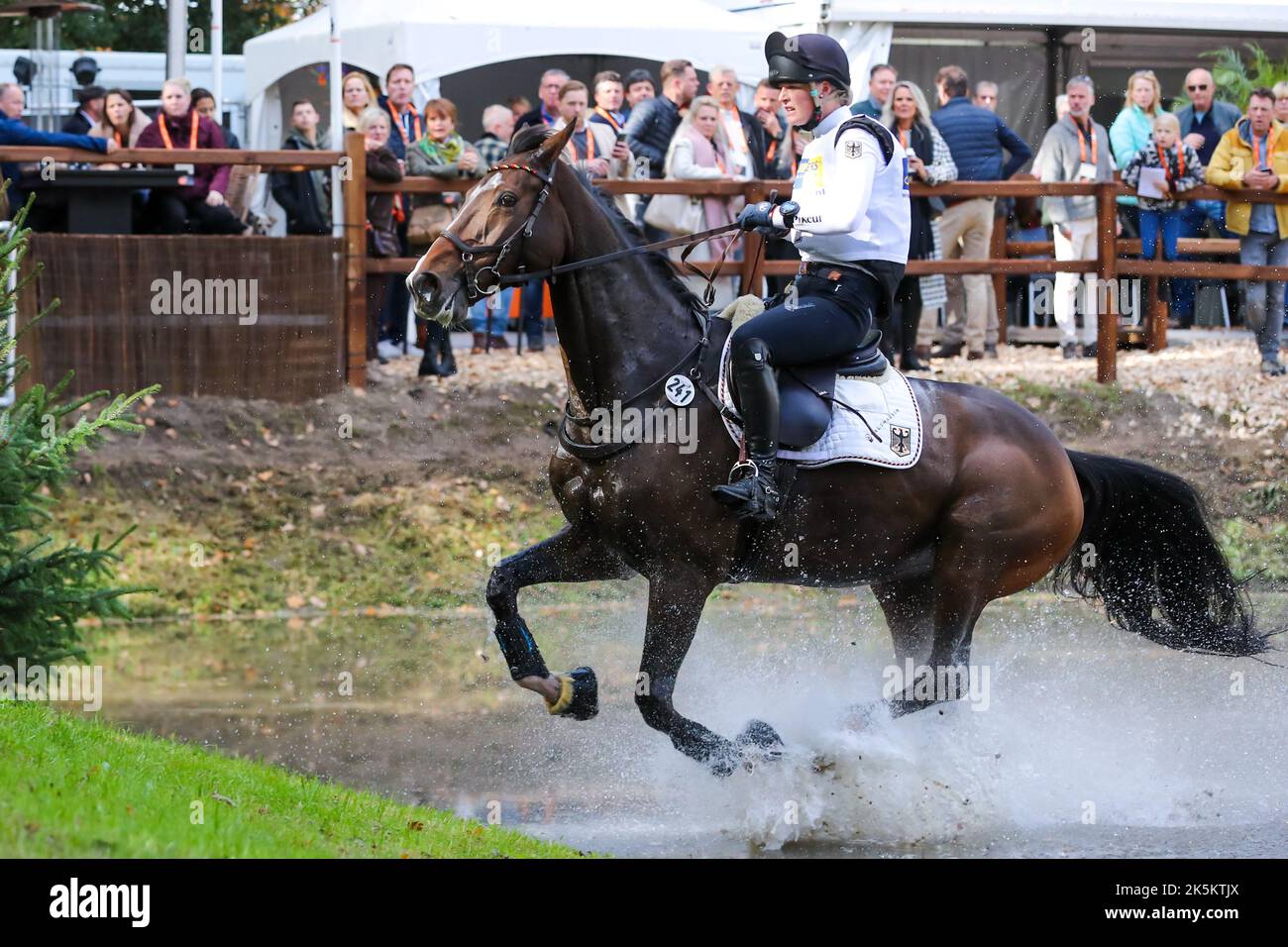 ENSCHEDE, NETHERLANDS - OCTOBER 8: Libussa Lubbeke with Darcy F during ...